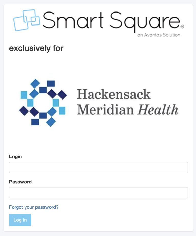 Smart Square HMH Login (Hackensack Meridian Health)